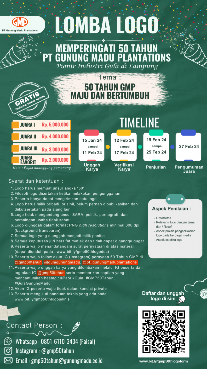Lomba Logo Menyambut 50 Tahun GMP - Gunung Madu Plantation